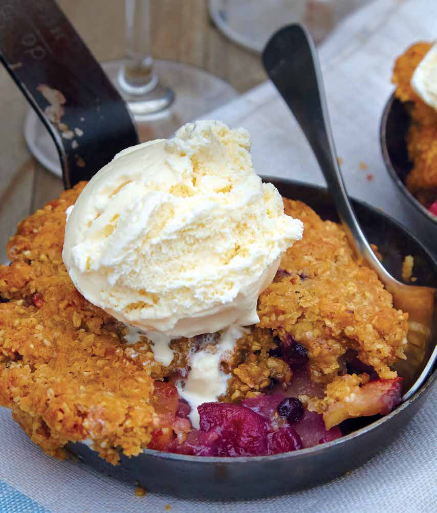 Huckleberry and Gravenstein Apple Crisp | CABBI
